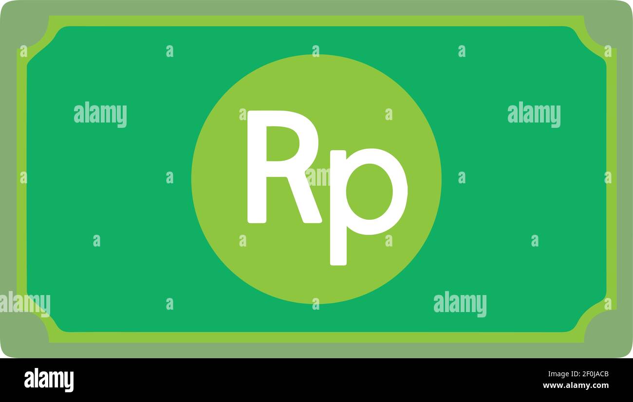 Indonesian rupiah currency Sign Green Note icon Vector for mobile apps ...