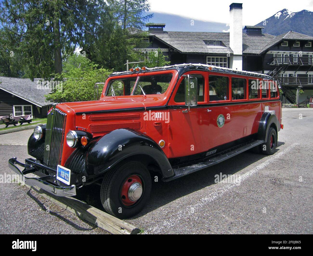 Red buses, known as "jammers," have been providing tours of Glacier ...