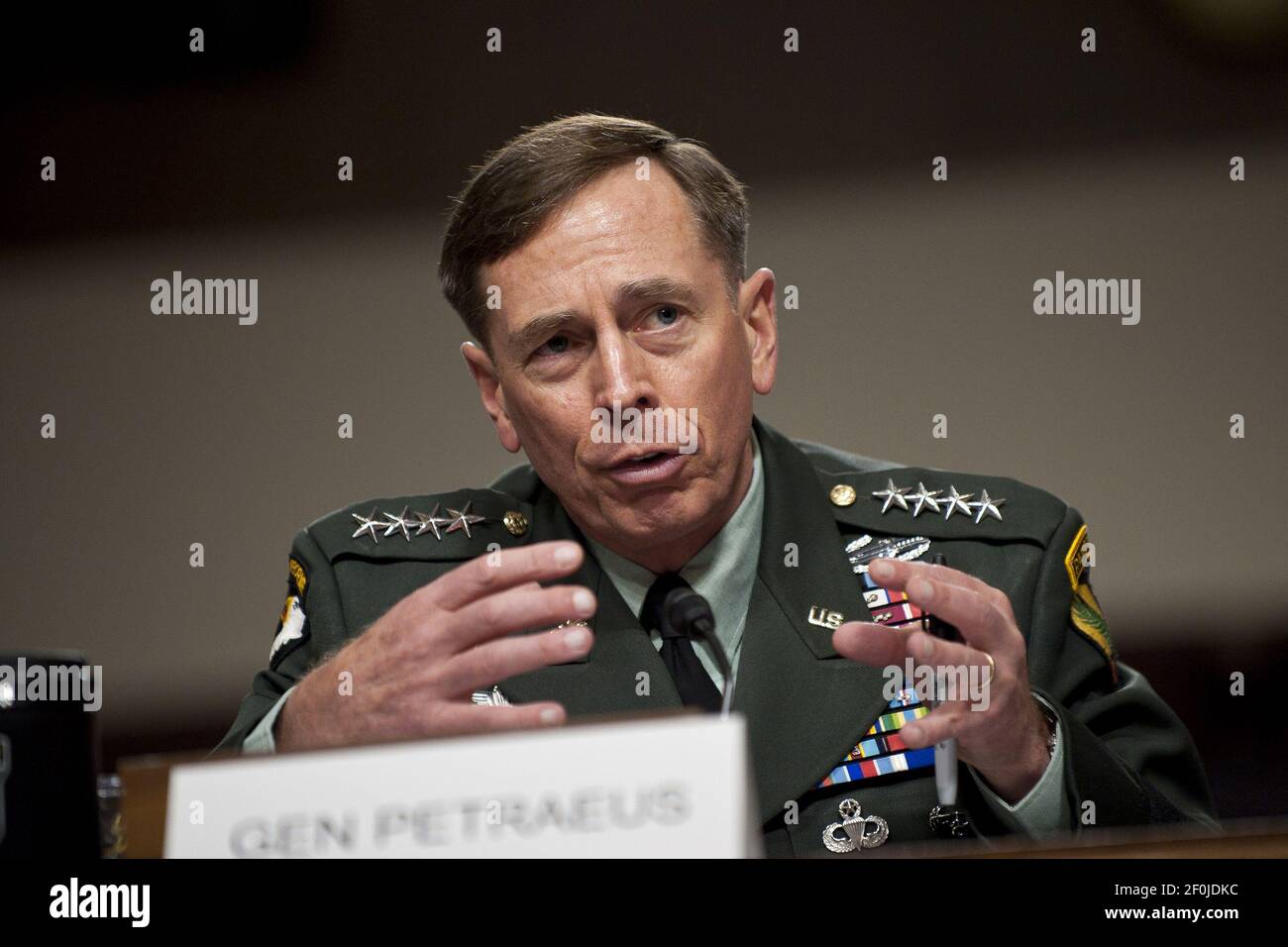 Gen. David Petraeus appears before the Senate Armed Services Committee ...