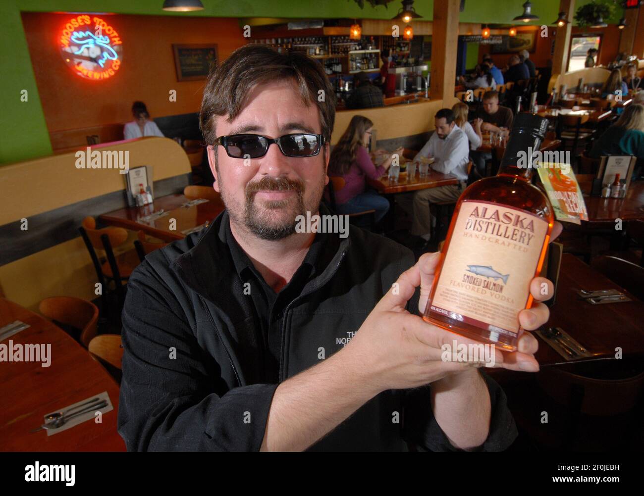 Toby Foster of Alaska Distillery holds his newest product, Alaska ...