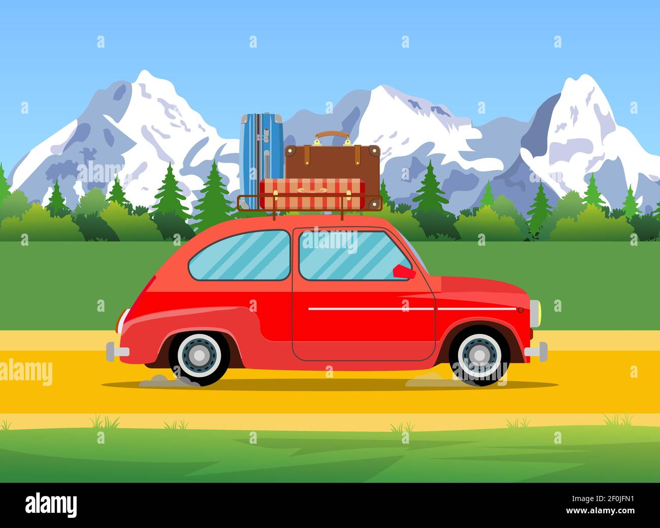 Trip in countryside Stock Vector Images - Alamy