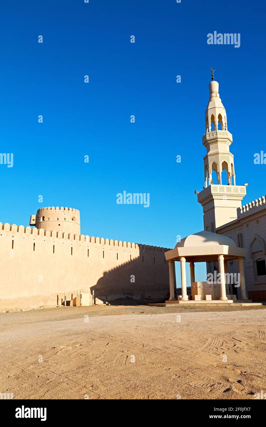 In oman muscat the old mosque minaret and religion in clear sky Stock ...
