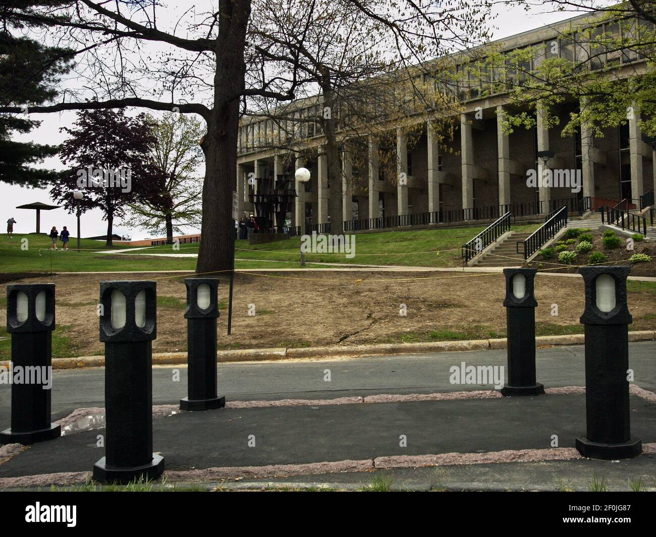 The Jeffrey Miller memorial area in Kent State University's Prentice ...