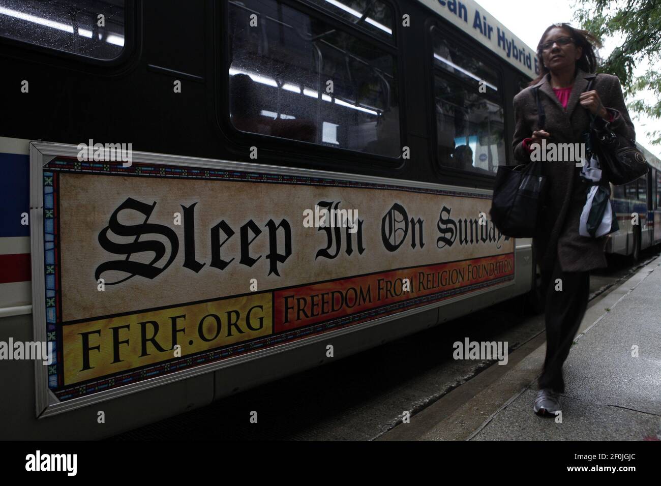 A CTA Route 145 bus on Michigan Avenue at Washington Street, seen June ...