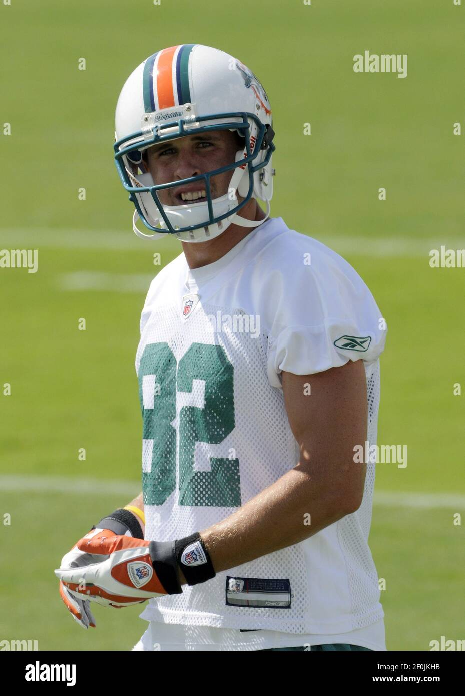 Miami Dolphins wide receivers Brian Hartline practices at the Miami ...