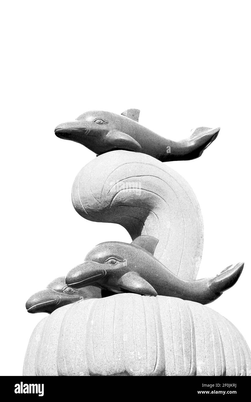 In oman old statue of dolphin Stock Photo - Alamy