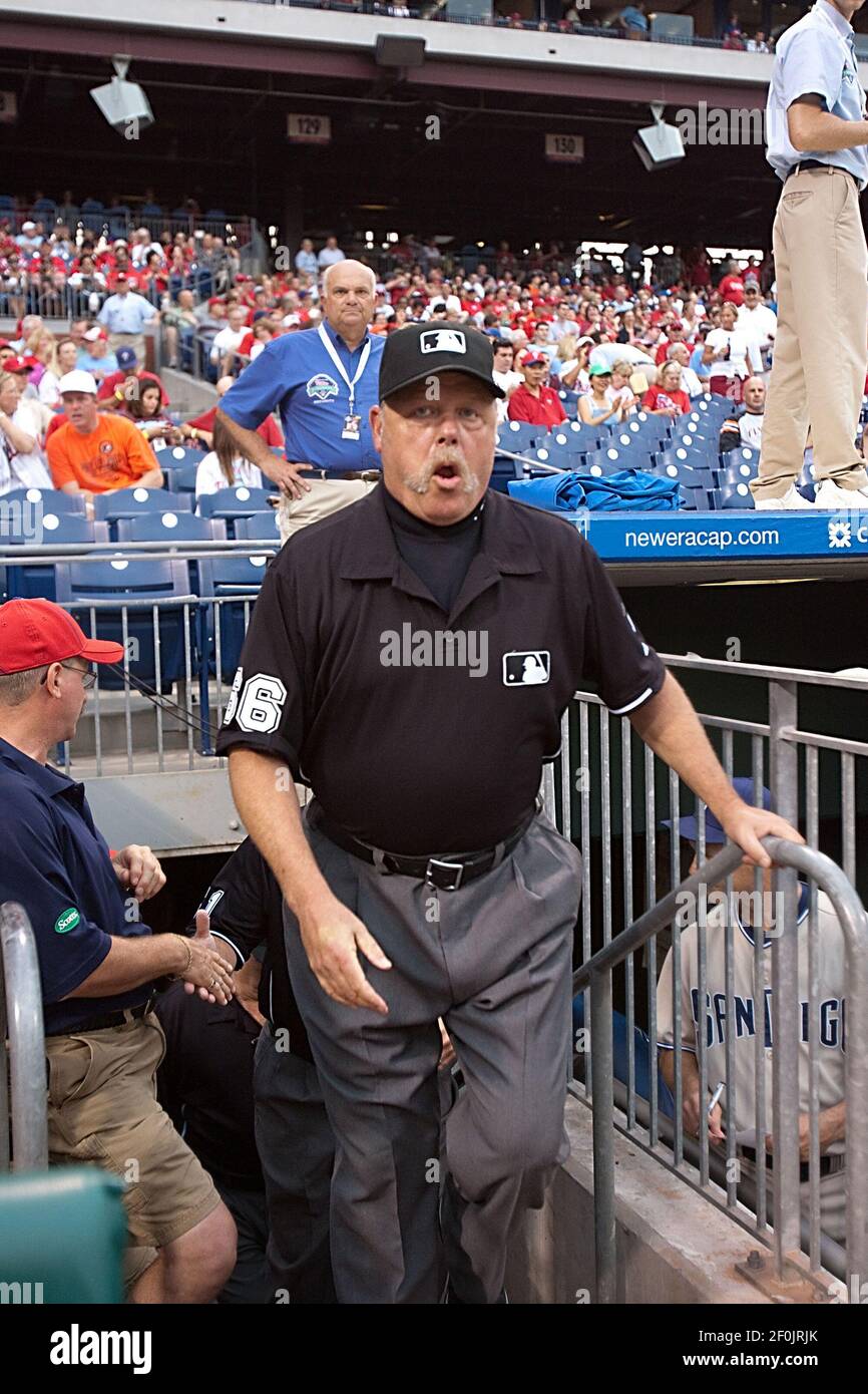 Third base umpire Jim Joyce walks onto the field prior to the ...
