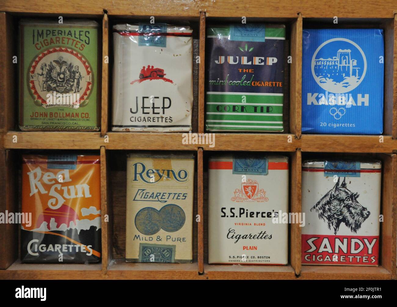 These cigarette packs belong to the large accumulation of cigarette ...