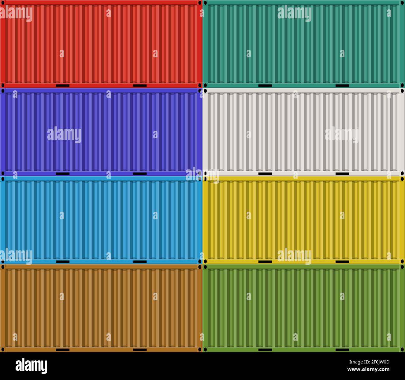 Cargo shipping containers for freight transport Stock Vector Image ...