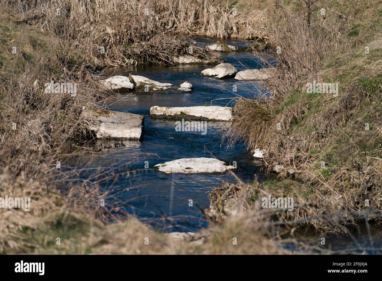 Hausen, Germany. 07th Mar, 2021. A fish ladder near a hydropower plant ...