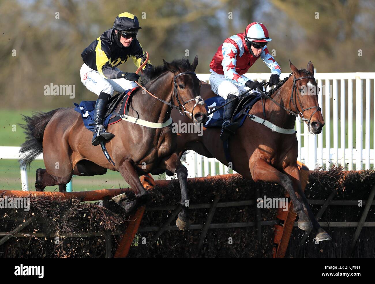Mrs Barnes ridden by Daniel Hiskett (right) wins The Thank You Boongate ...