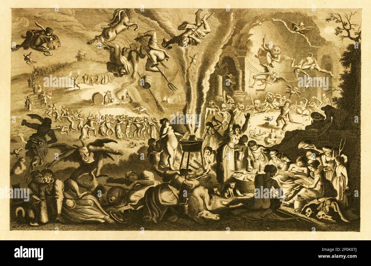Witches' Sabbath nineteenth-century engraving after 17th-century oil ...