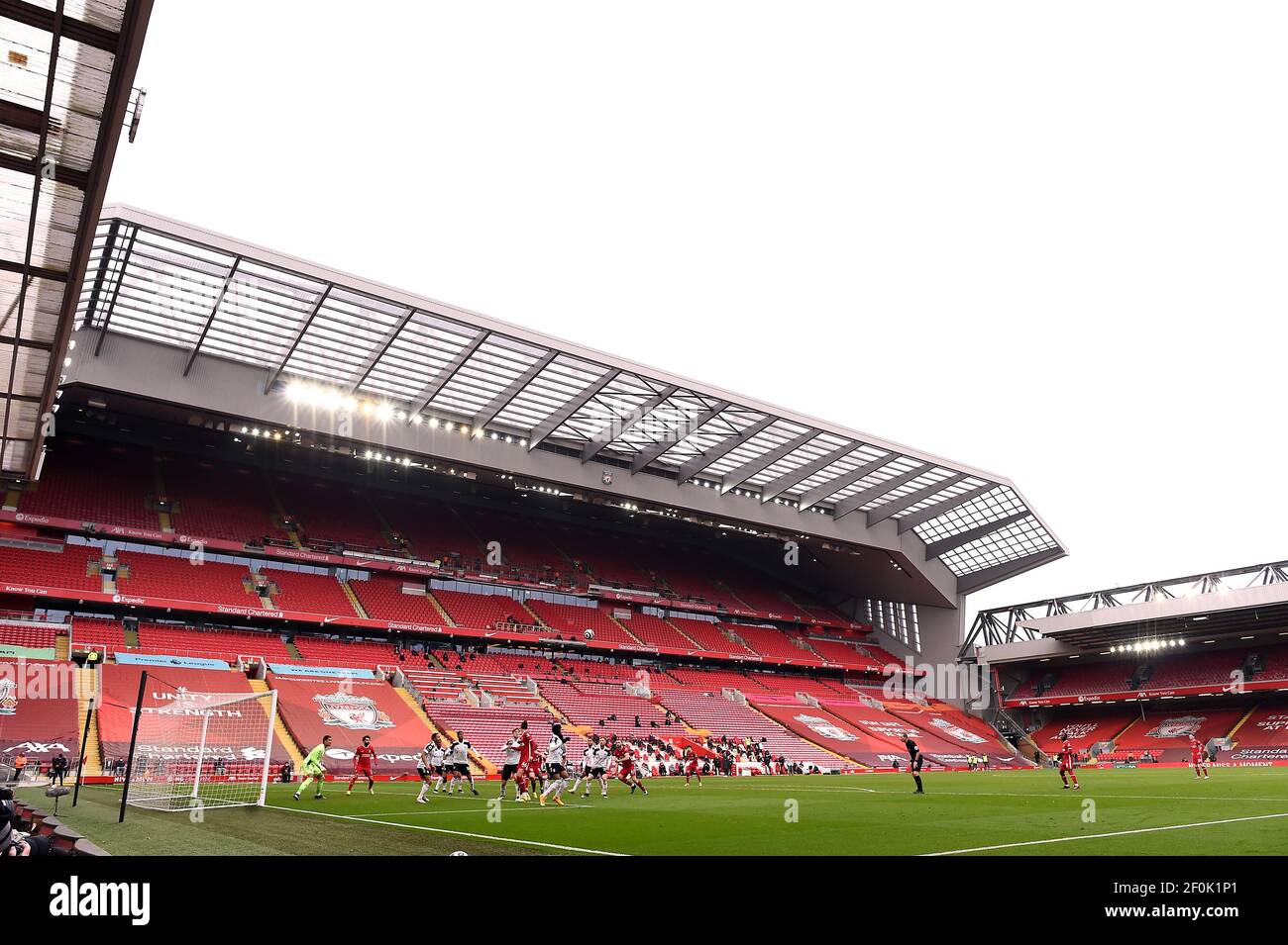 Anfield general view of the pitch at anfield hi-res stock photography ...