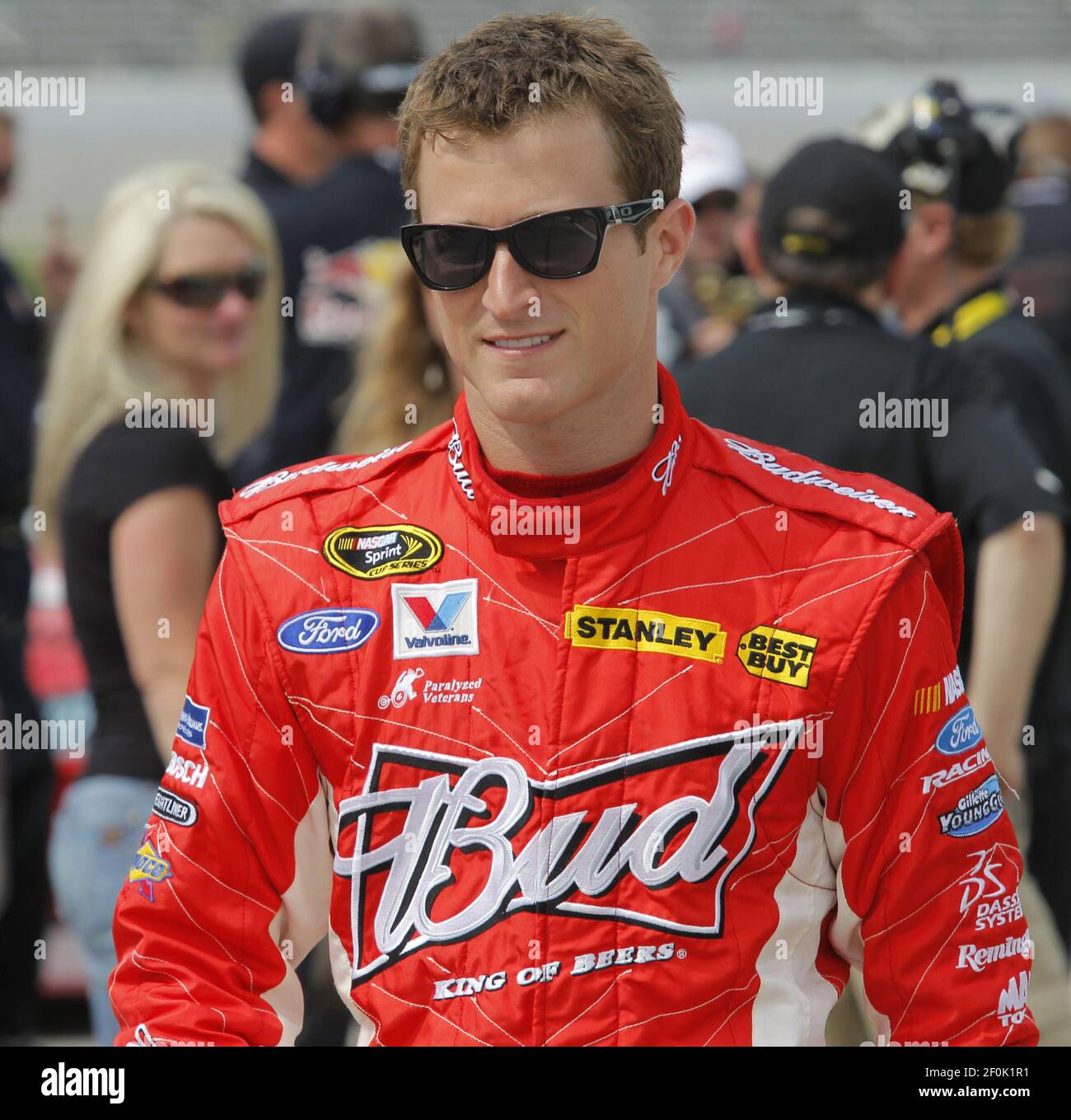 Kasey Kahne prepares for his NASCAR Sprint Cup qualifying run at the ...