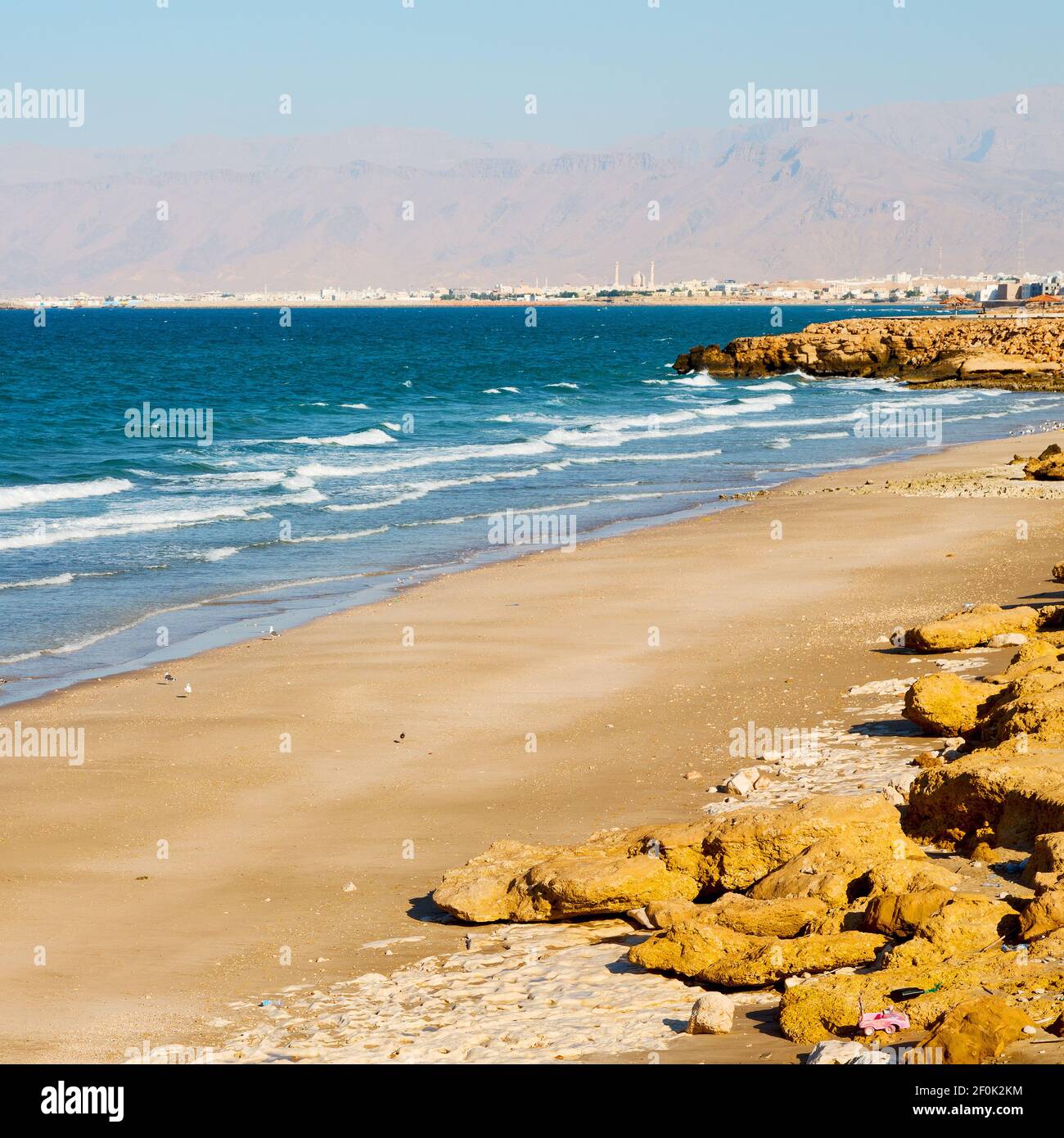 In oman arabic sea the hill Stock Photo - Alamy