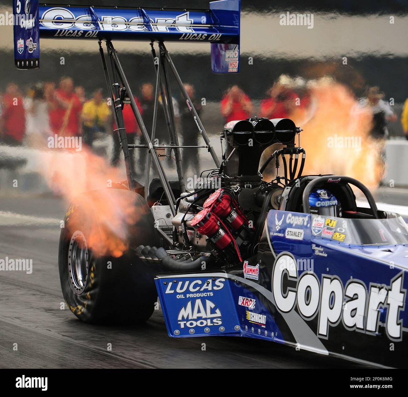 Top Fuel driver Brandon Bernstein races off the start line at zMax ...
