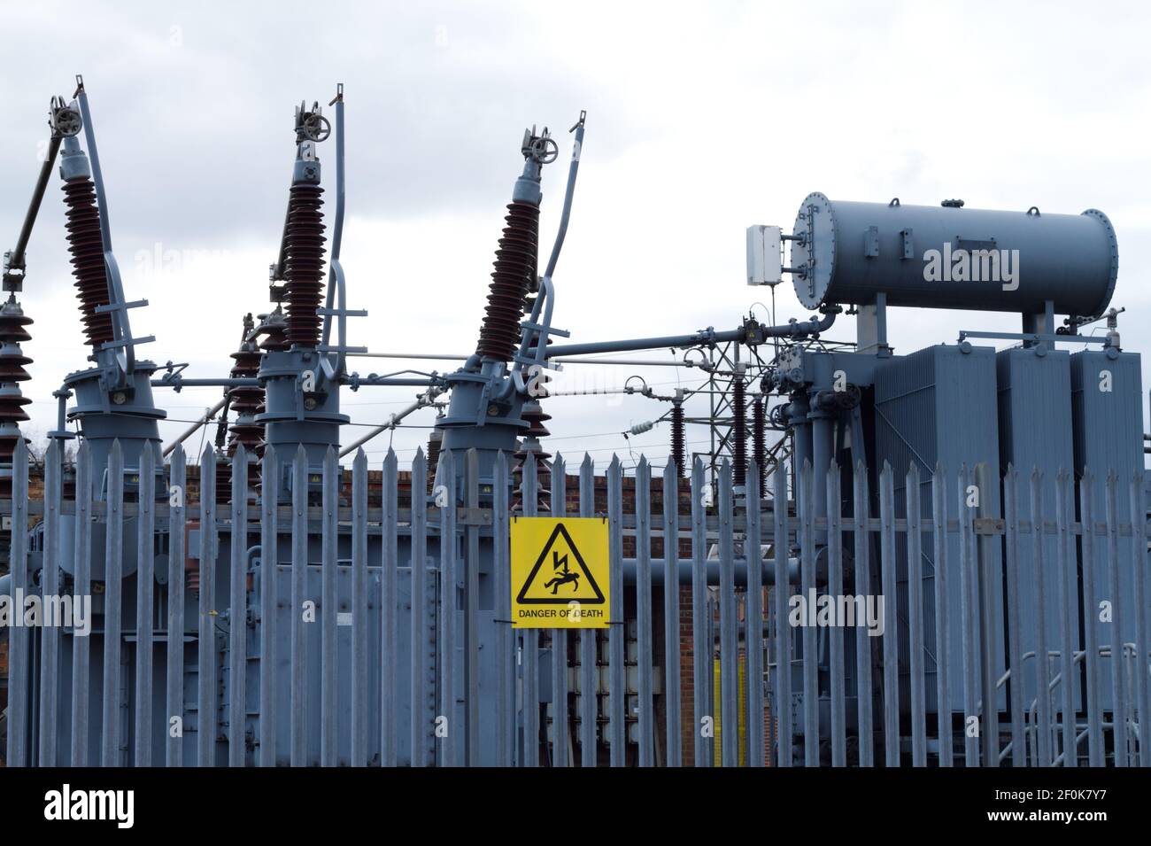 Electricity substation warning sign hi-res stock photography and images ...