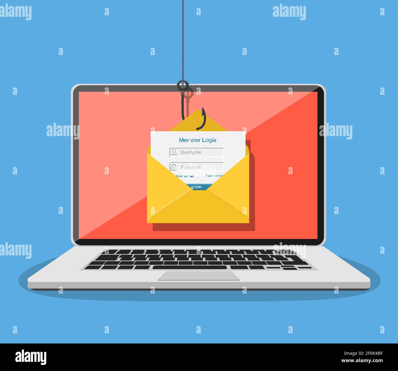 Login into account in email envelope Stock Vector Image & Art - Alamy