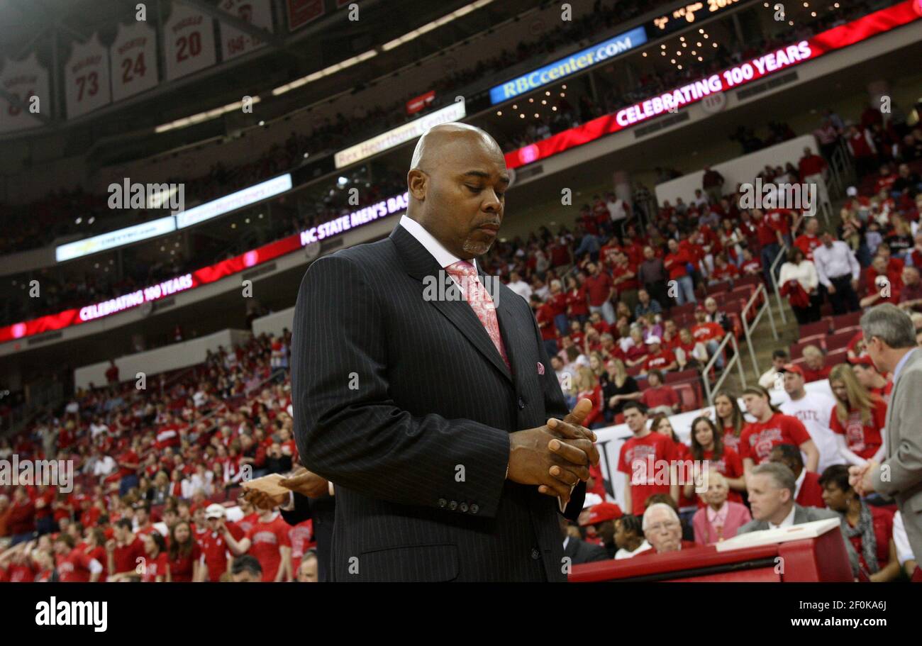 North Carolina State coach Sidney Lowe is alone with his thoughts prior ...