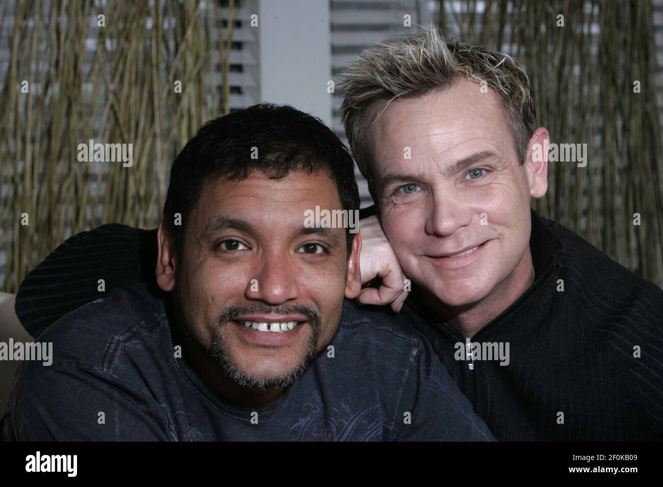 The Bird Sings creator Tim Colley, right, and his partner Angel Salcedo ...