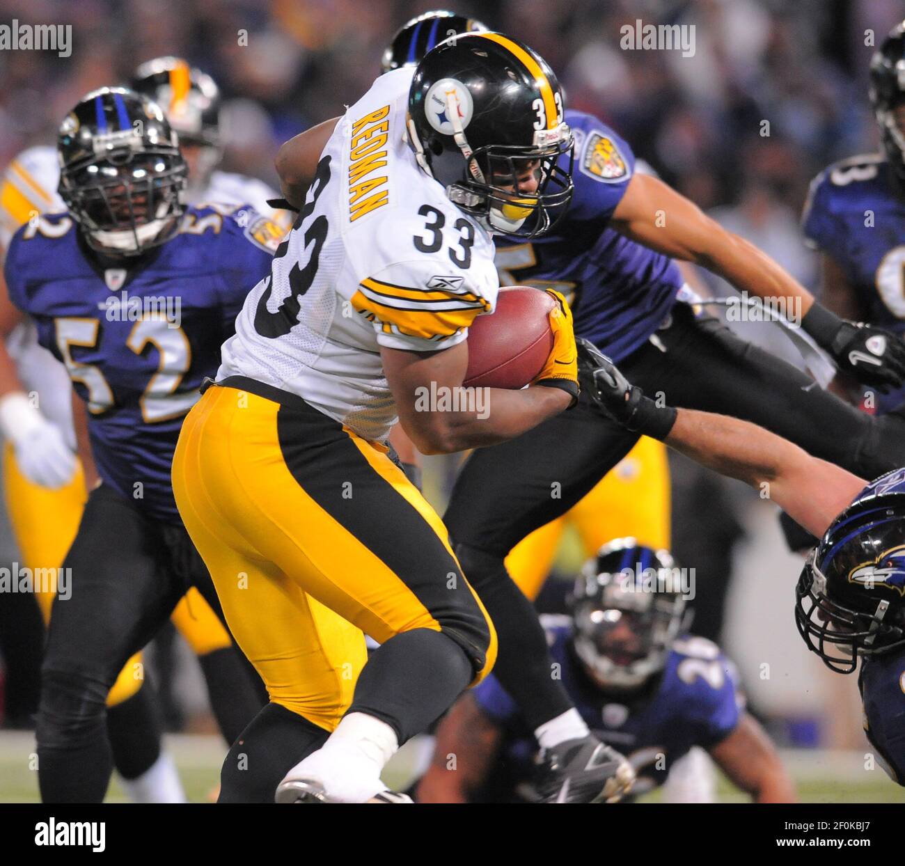 Pittsburgh Steelers running back Isaac Redman sheds Baltimore tacklers ...