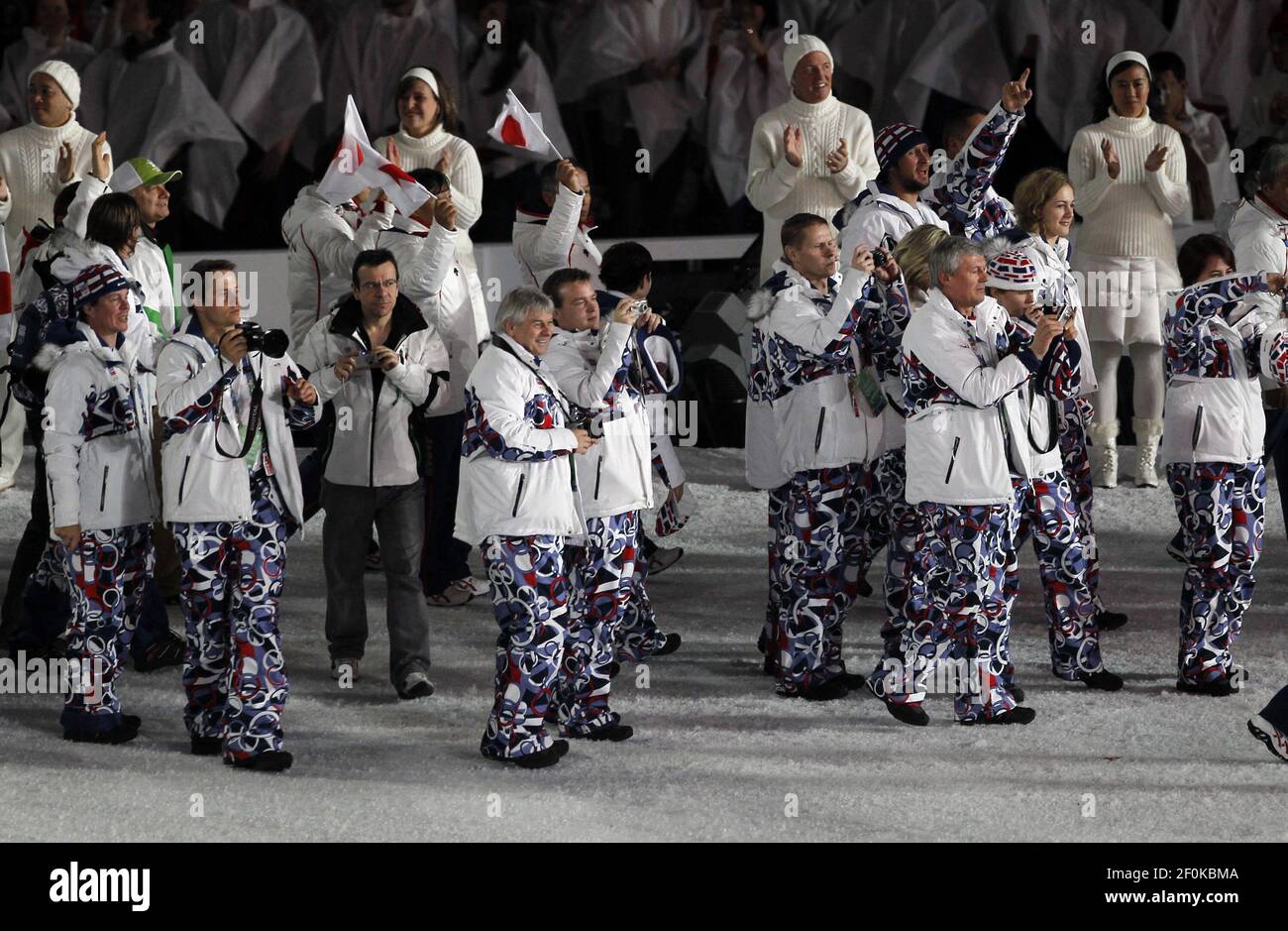 Athletes march during the Closing Ceremony of the 2010 Winter Olympics ...