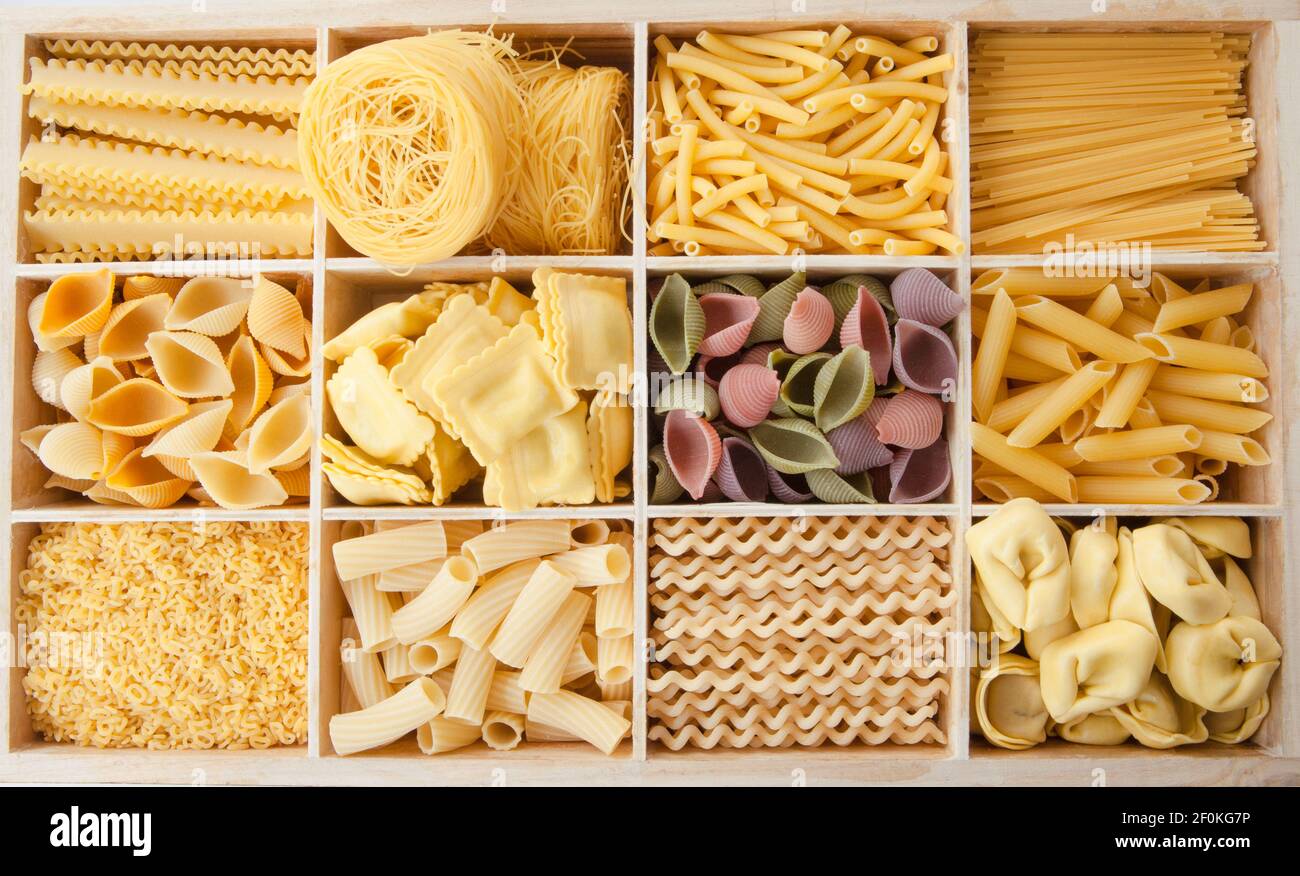 Various types of pasta Stock Photo - Alamy