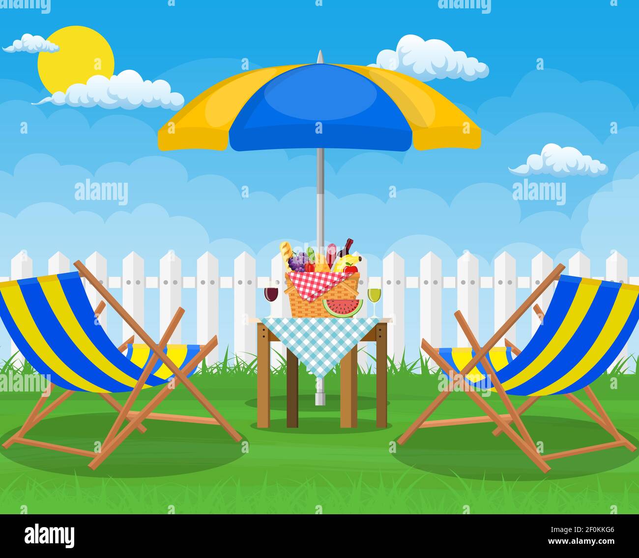 picnic party. Sun lounger Stock Vector Image & Art - Alamy