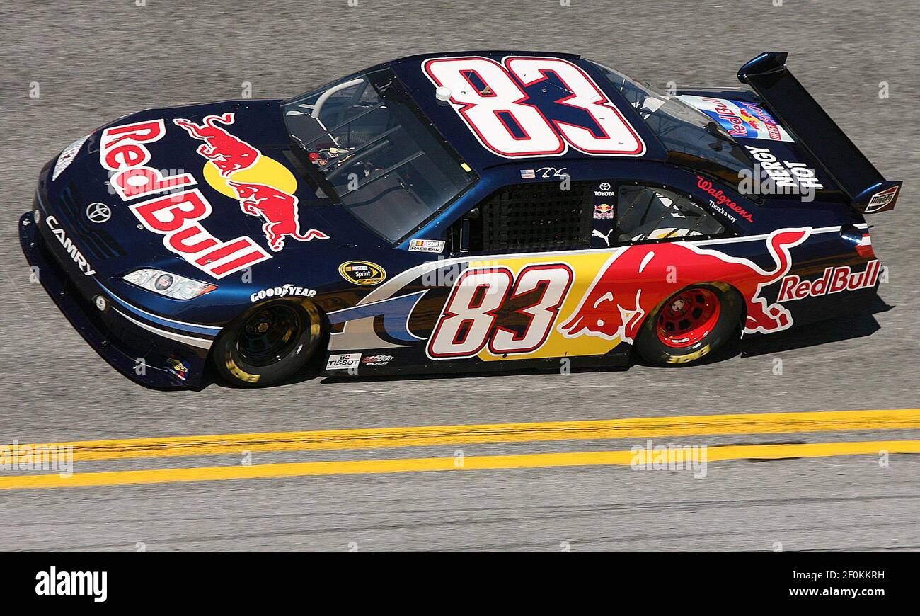 Brian Vickers drives his race car during qualifying for the Daytona 500 ...