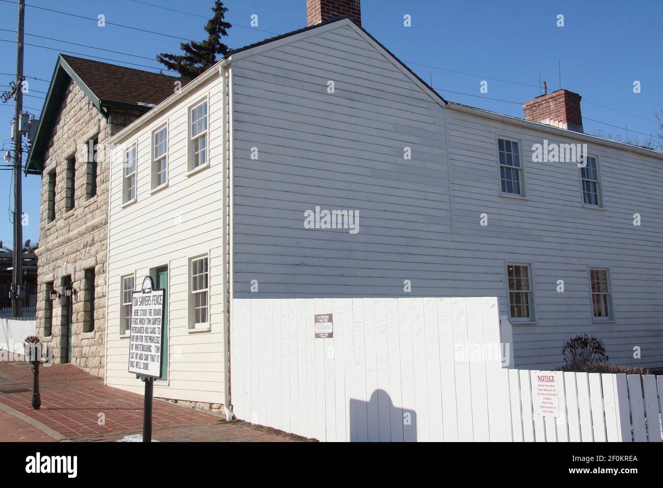 The white boyhood home of Samuel Clemens is among five historic buildings on the Mark Twain tour ...