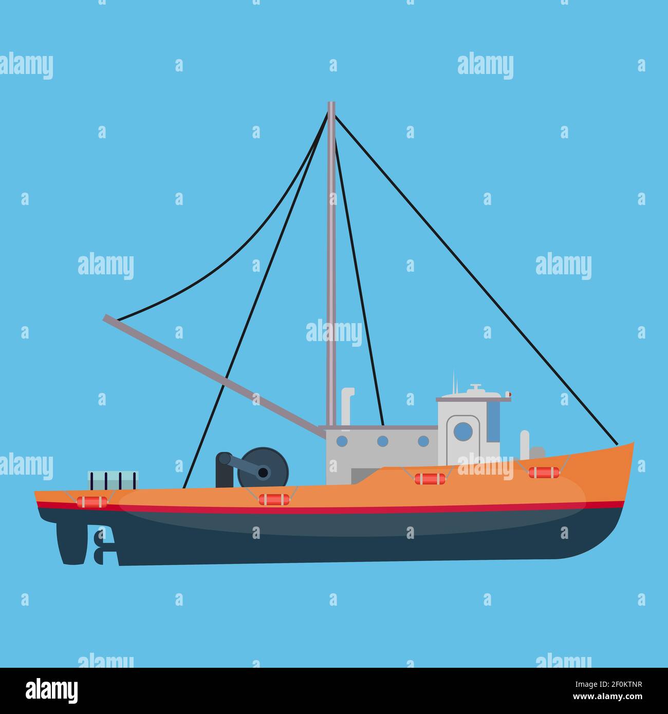 Ship side view small Stock Vector Images - Alamy
