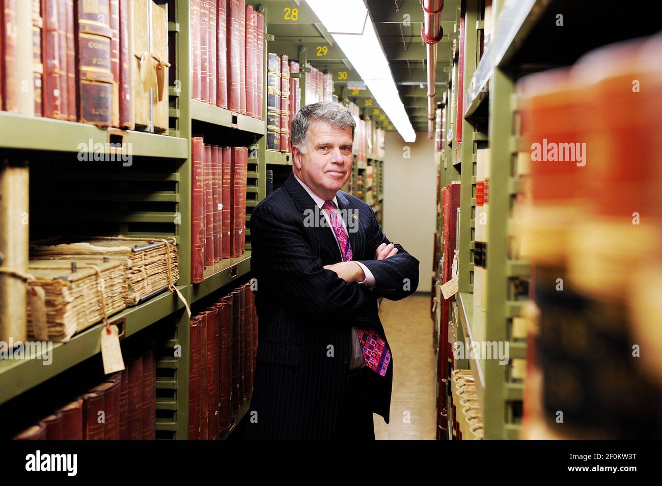 David Ferriero, shown here in the undeground documents section of the National Archives on ...