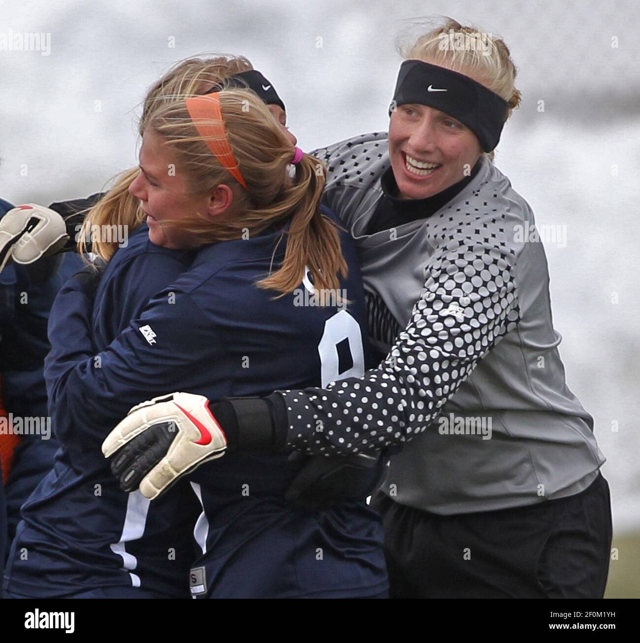 Georgetown players celebrate after the final buzzer at Elizabeth Lyle ...