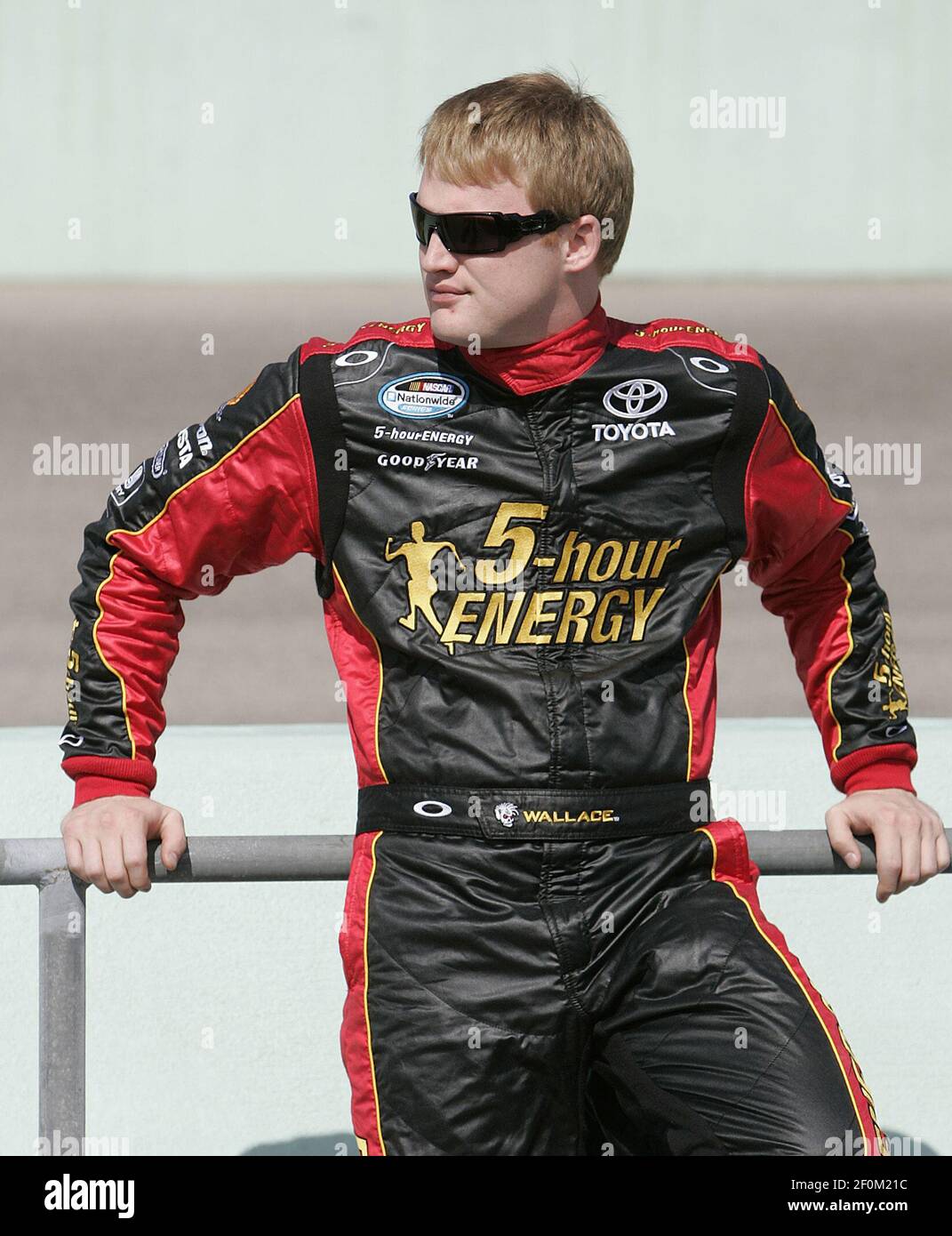 Driver Steve Wallace prior to the NASCAR Nationwide Series Ford 300 ...