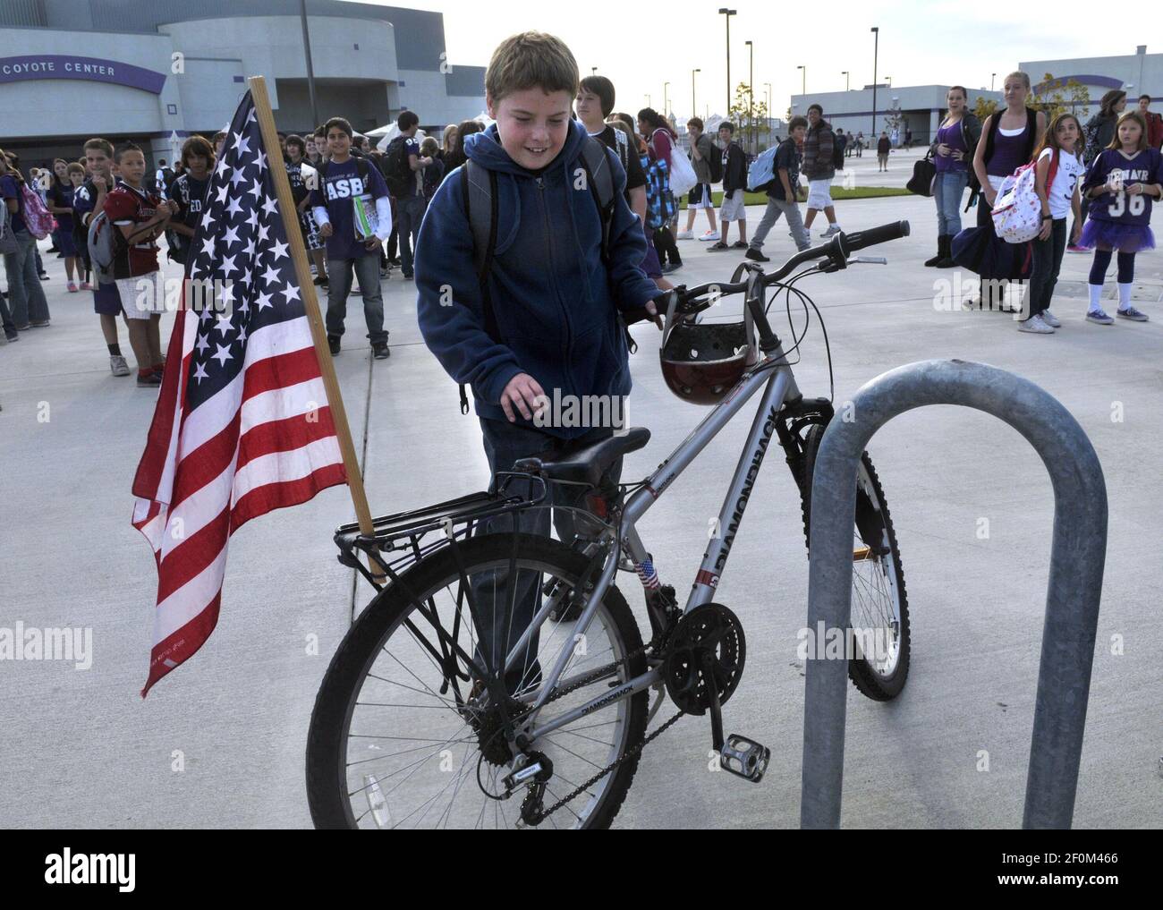 Denair Middle School student, Cody Alicea, rides his bicycle to and ...