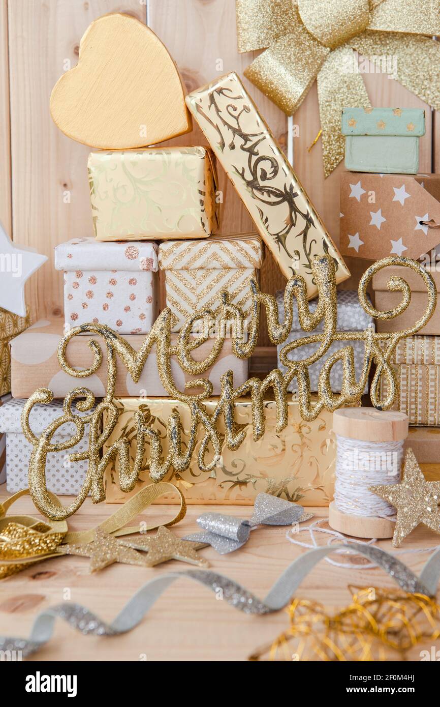 Small gifts for Christmas Stock Photo - Alamy