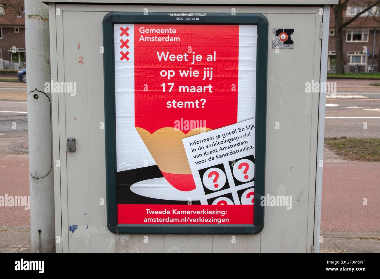 Election Poster Gemeente Amsterdam At Amsterdam The Netherlands 7-3 ...