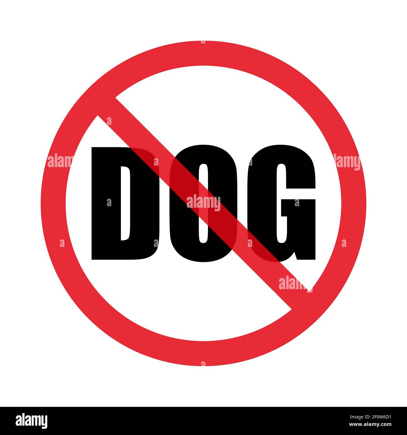 No dogs allowed forbidden sign. Isolated on white background. Flat ...
