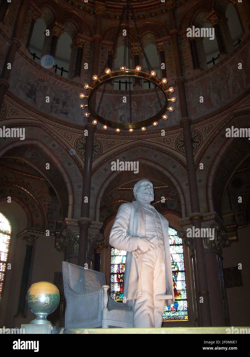 A statue of James A. Garfield stands on the first floor of the Garfield Monument in Cleveland's ...