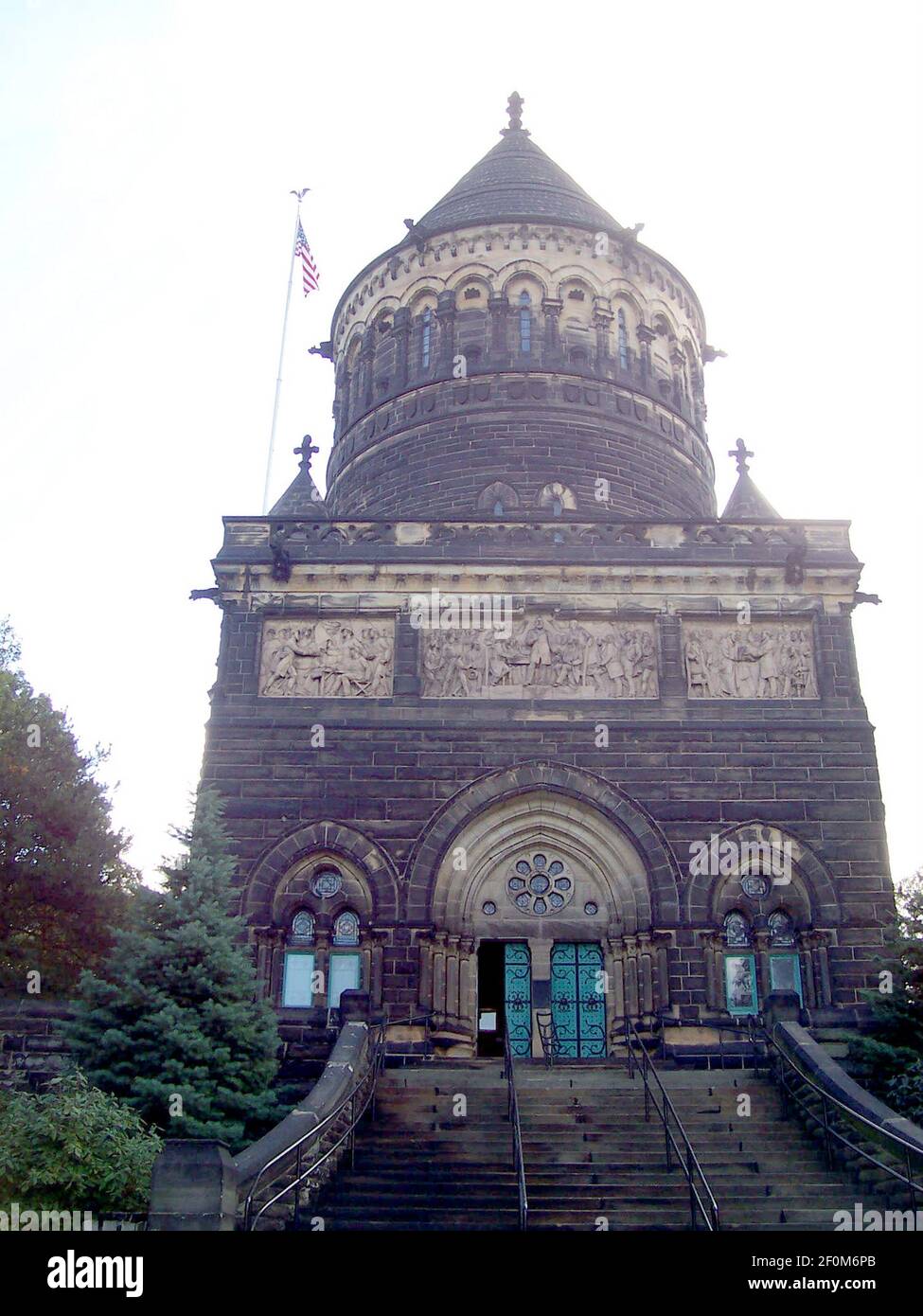James A. Garfield's tomb is atop a hill in Cleveland's historic Lake ...