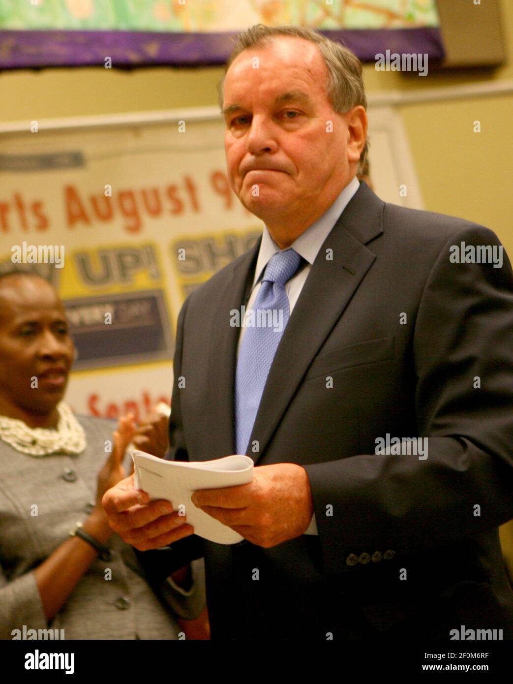 Chicago, Illinois Mayor Richard Daley appears at Wells Community ...