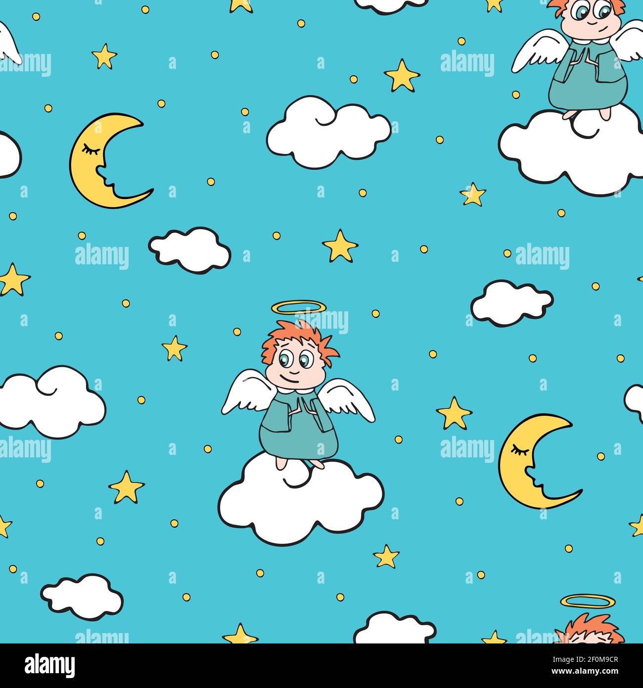 Kids are in heaven Stock Vector Images - Alamy