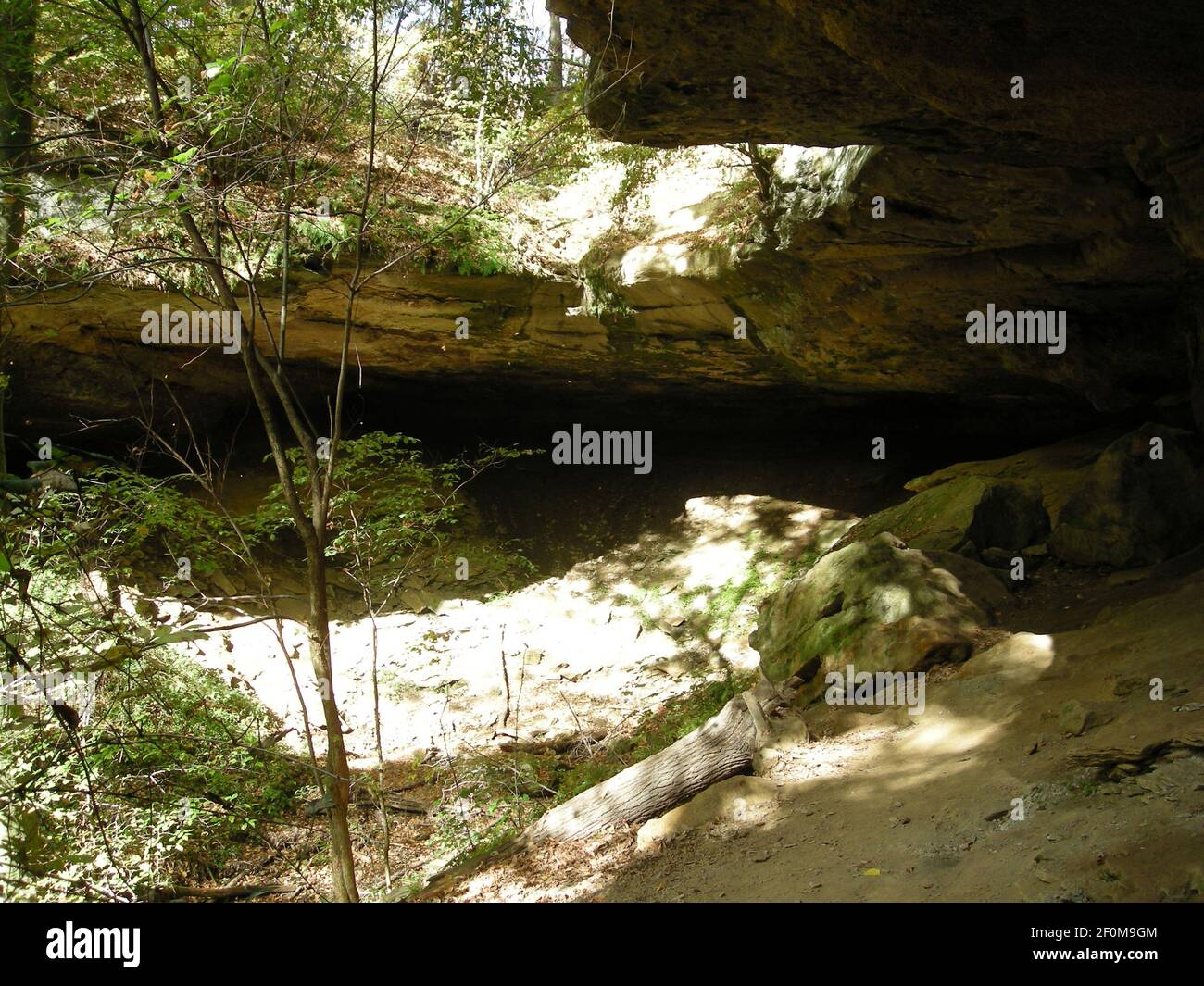 Hosak's Cave is a 60-foot-high sandstone cliff with a rocky overhang ...