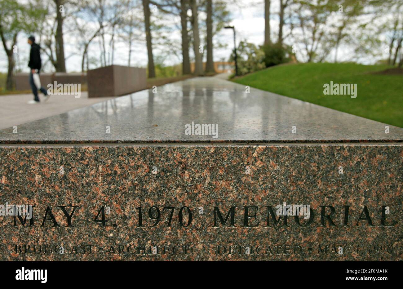 A memorial site commemorates the May 4, 1970 shootings on the campus of ...