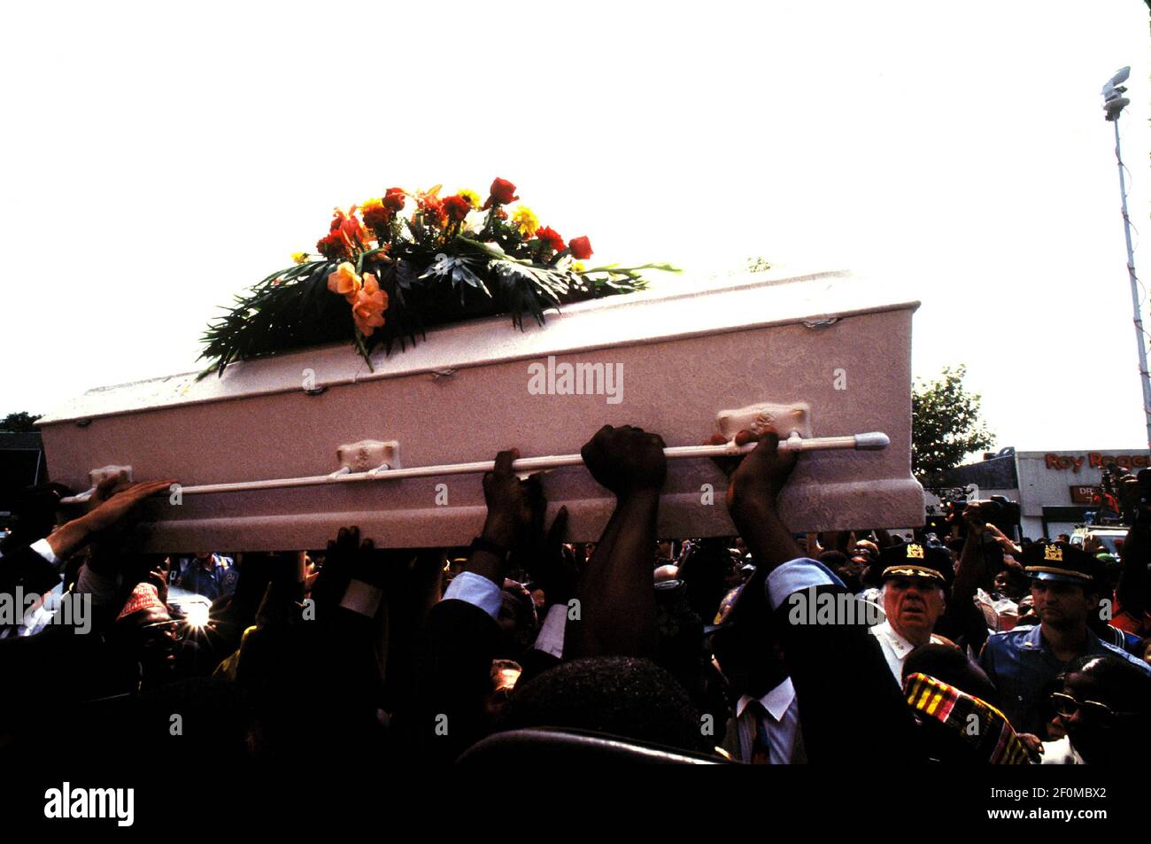 Gavin Cato's coffin is carried from the Utica Ave. funeral home on ...