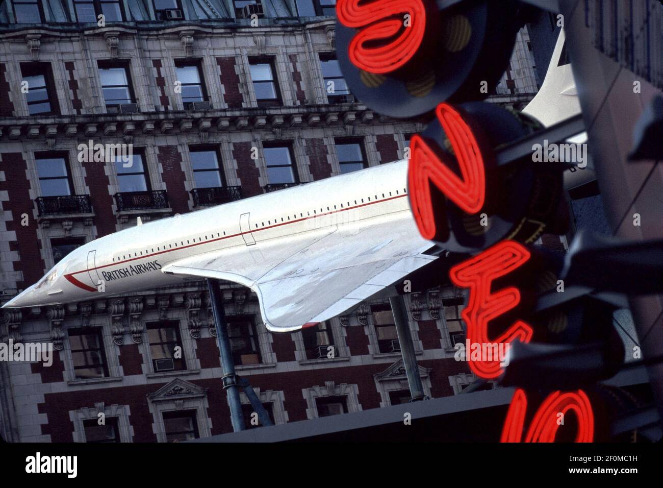 A one-third size model of the British Airways Concorde appears to fly ...