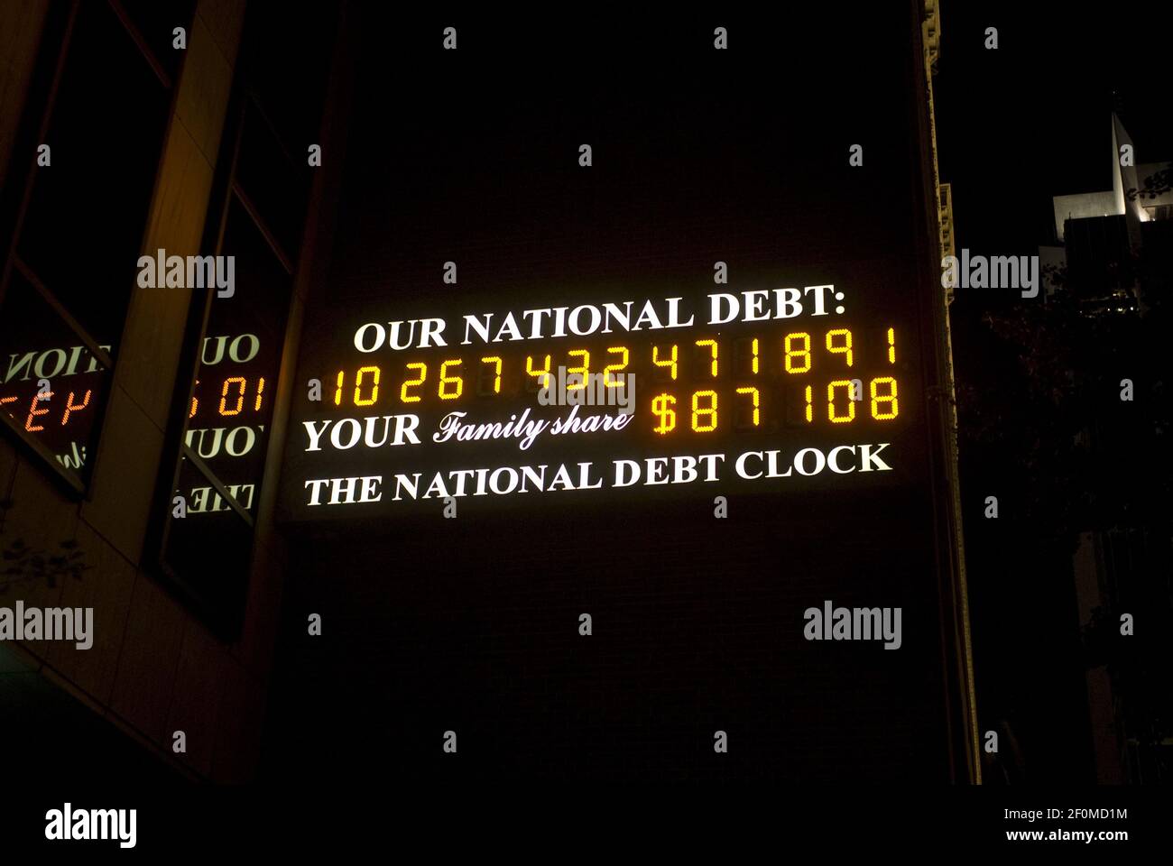 The National Debt Clock in New York is seen on Wednesday, October 15 ...