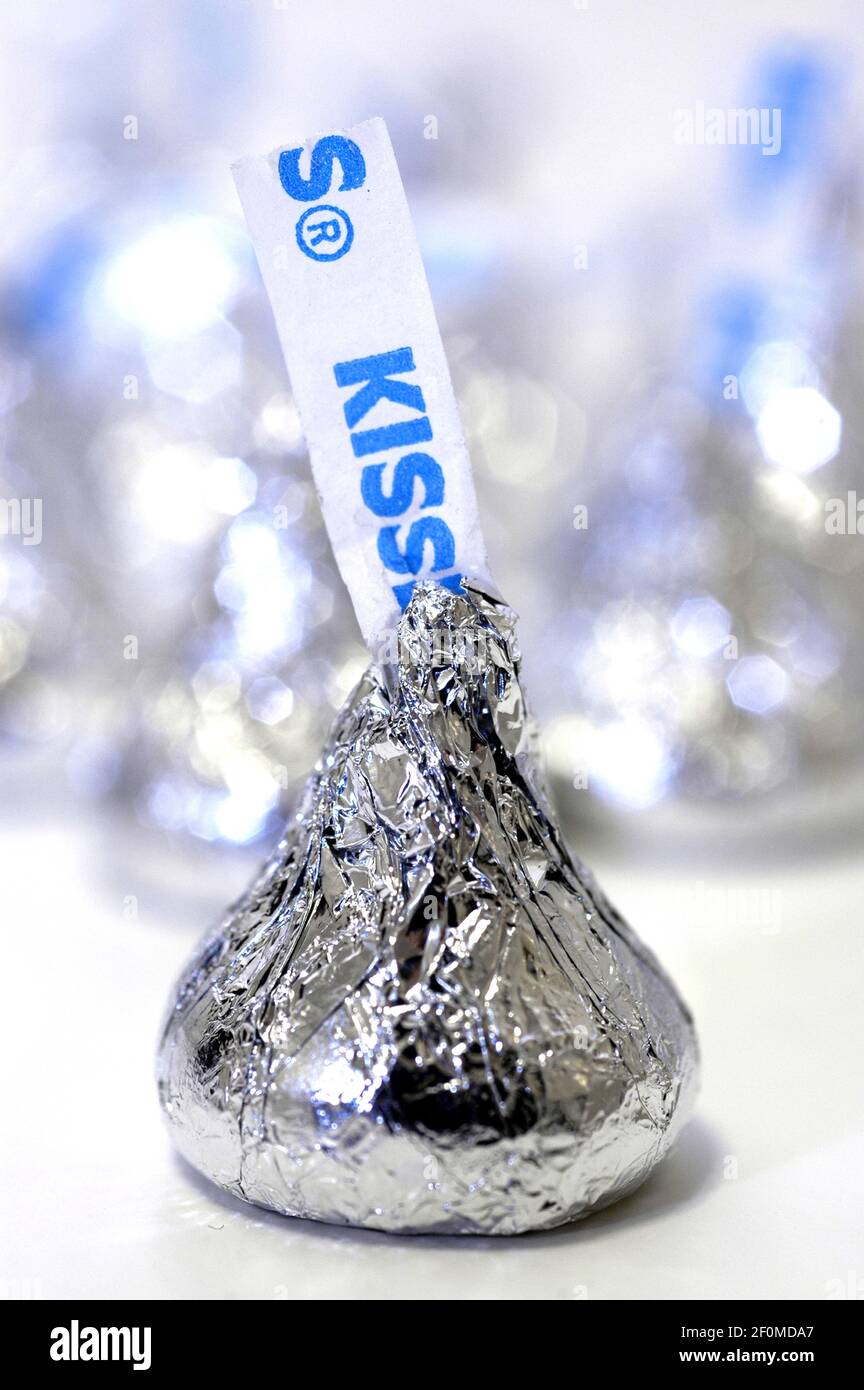 Foil Wrapped Hershey S Kisses Are Seen On December 27 2004 The