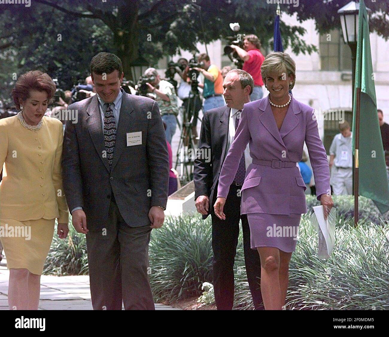 Princess Diana after her press availability at the American Red Cross ...