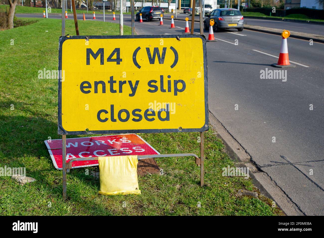 Closed lane smart motorway hi-res stock photography and images - Alamy
